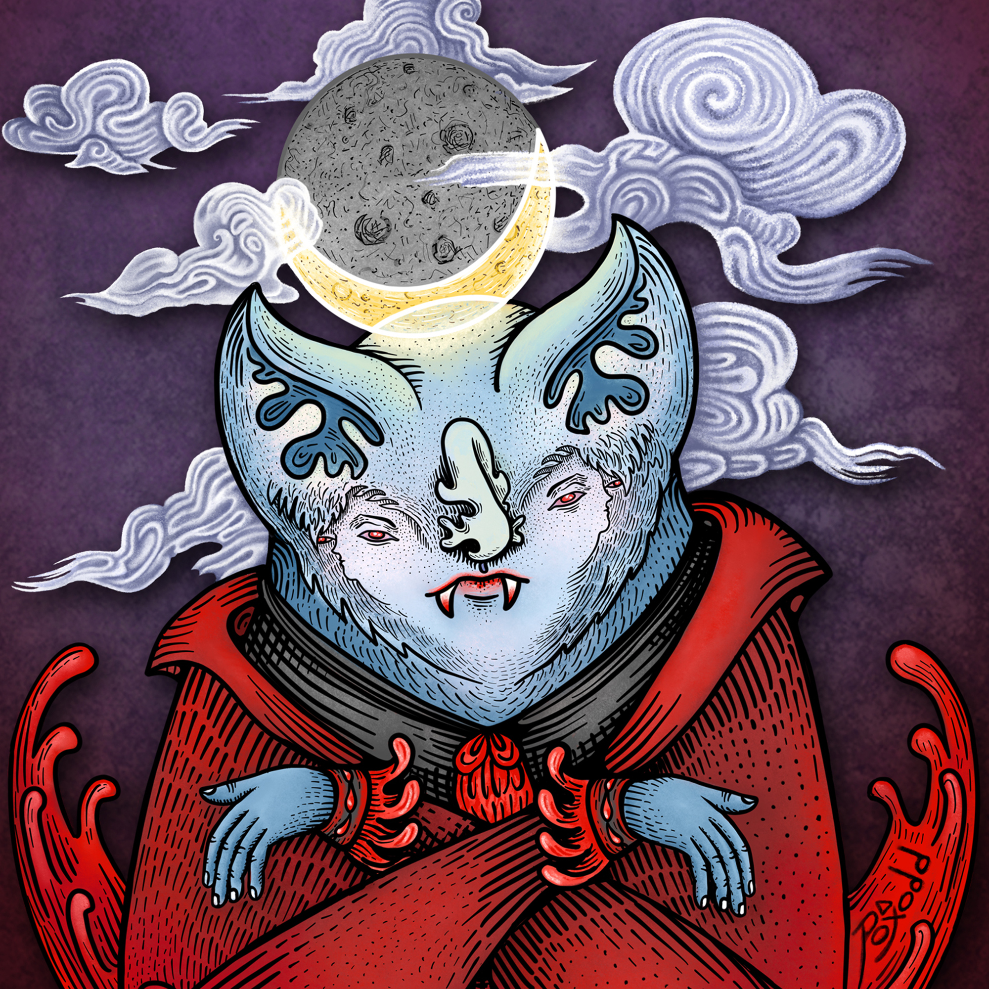 Vampire Bat - Art By Poxodd