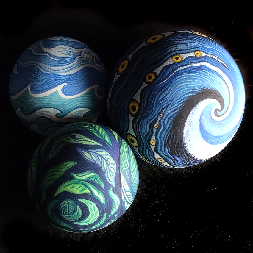 More Painted Spheres - Art By Poxodd